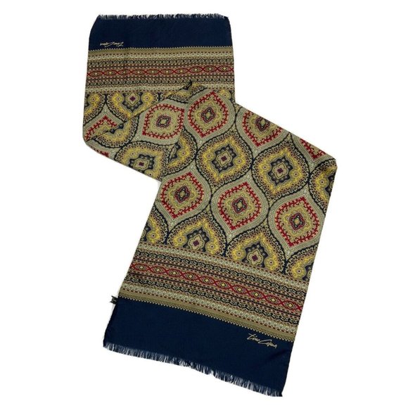 Tino Cosma | Accessories | Tino Cosma Blue Floral Silk Scarf Italy 6 17 ...